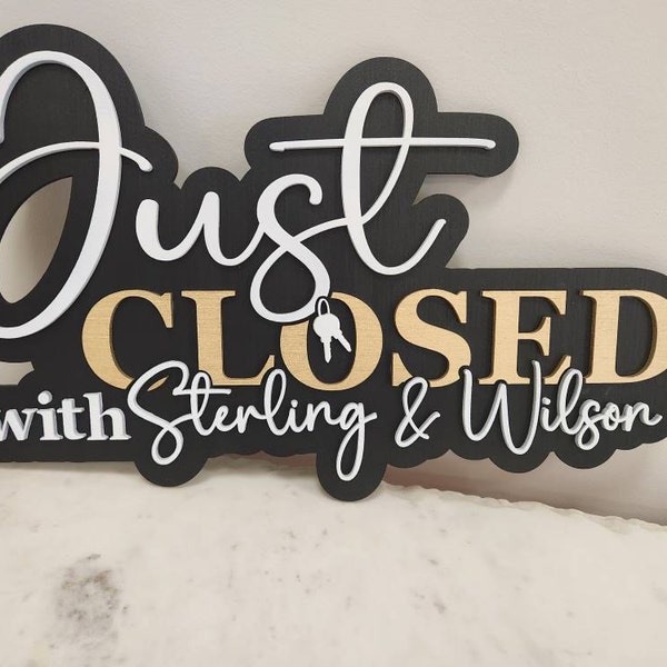 Just Closed Sign for Realtors, Closing Day Social Media Photo Prop ...