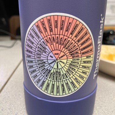 Feelings Wheel Sticker Pack / VINYL STICKER / Mental Health Stickers ...