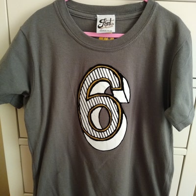 Number Six T-shirt Kids 6 Tshirt 6th Birthday Outfit for Boy - Etsy UK