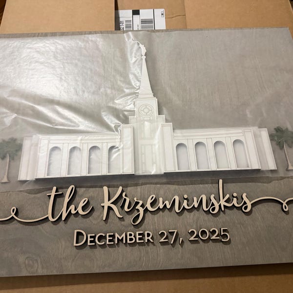 Personalized LDS Temple Wood Sign, Families Are Forever Wedding Gift - Etsy