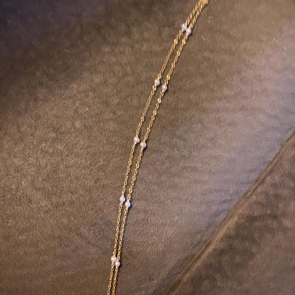 Pearl Beaded Chain by the Foot Permanent Jewelry 14K Gold Filled ...