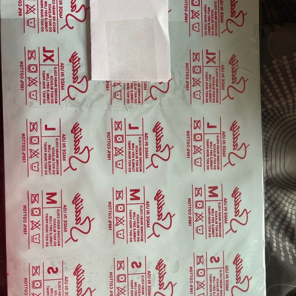 500 Pcs. Tagless T-shirt Labels,tagless Labels, Iron on Printed Labels ...