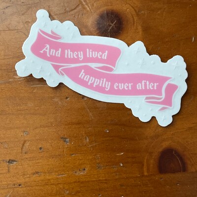 Happily Ever After Banner Transparent Laptop Sticker/ Mickey Disney ...