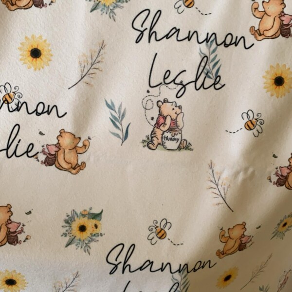 Classic Pooh Baby Shower Welcome Sign, Honey Bee Pooh Bear Poster ...