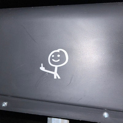 Stick Figure Flipping off Vinyl Decal - Etsy
