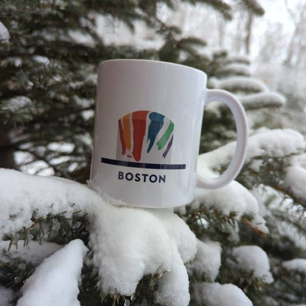 Art Print - Boston Rainbow Swash Gas Tank, 8x10, 12x12, 16x20, 18x24 ...