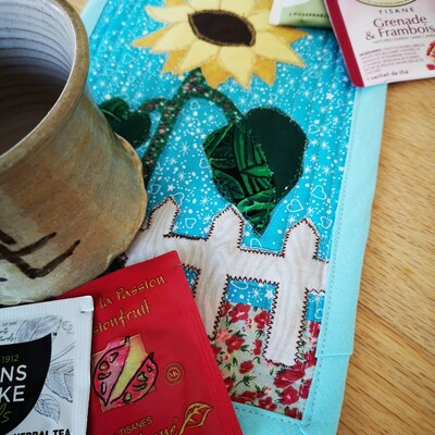 Sunflower Mug Rug Pattern - Etsy