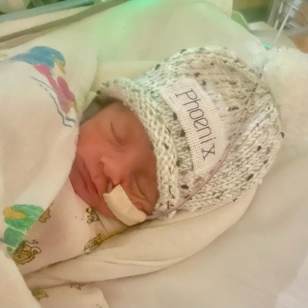 Personalized Micro-preemie Knit Hat: NICU Baby Name Announcement - Etsy