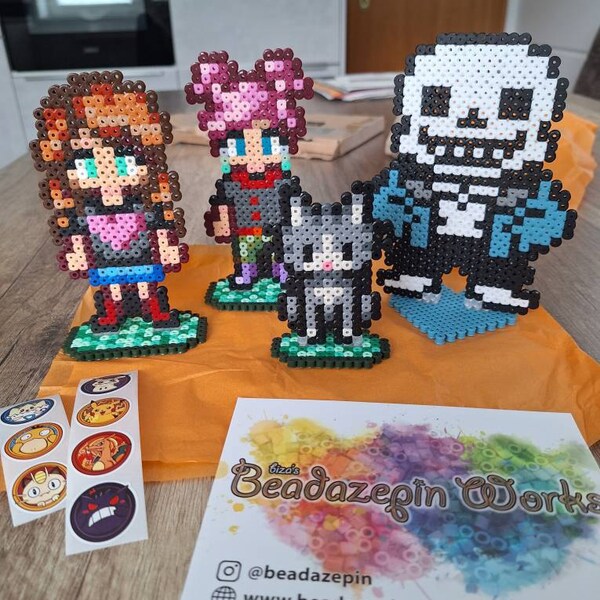 Sonic, Tails, Knuckles, Cream & Chao, Amy Rose Made of Iron Beads, Sega ...