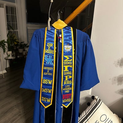 Dual Colored Panel Custom Graduation Stole HBCU Style - Etsy