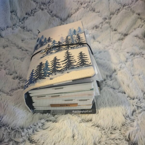 The Woman Floral Line Art Fabric Notebook Cover, Travelers Notebook ...