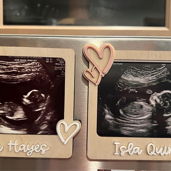 Coming Soon Ultrasound Fridge Magnet, Pregnancy Announcement Frame ...