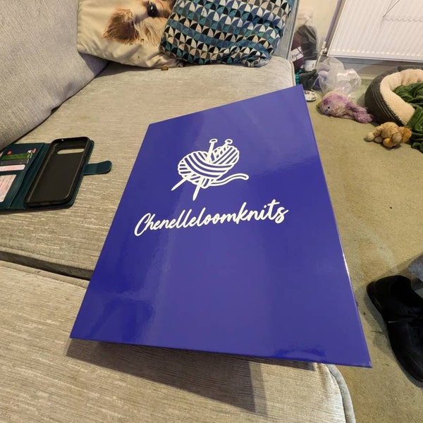 Personalised A4 Folder, Knitting Patterns, Custom Made Ring Binder ...
