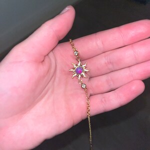 Tangled Rapunzel Dream Flower Sunset Micropaved Sunstone Zirconia Star ...