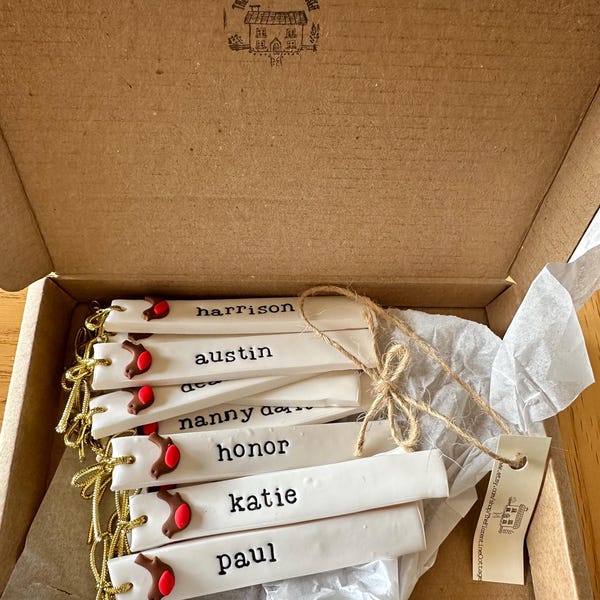 Wedding Place Name Cards Clay Place Names Pressed Flowers Floral ...