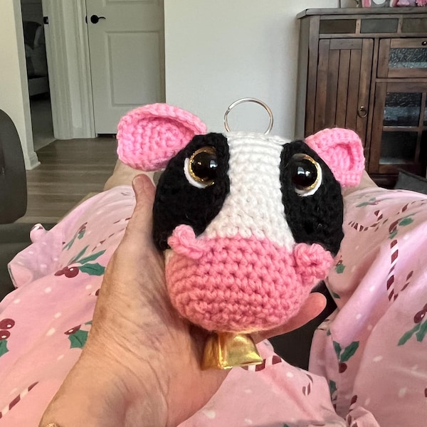 Cow Head Keychain Crochet Pattern; 2 Spot Face Pattern Extension; PDF ...