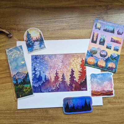 Northwest Landscape Wrap Sticker, 2x8 Clear Vinyl Die Cut Sticker ...