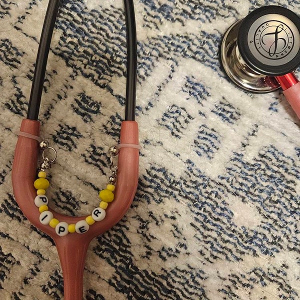 Handmade Beaded Stethoscope Name ID Customized Personalized With Your ...