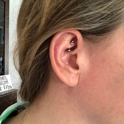 Rook Piercing Surgical Steel Curved Barbell..16g..8mm - Etsy UK