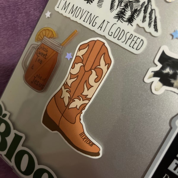 Cottagecore Cowboy Boots Sticker || Cottagecore Sticker || Laptop ...