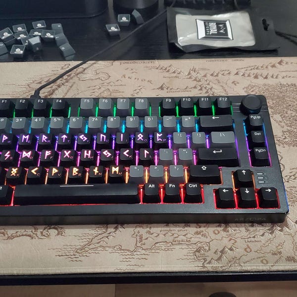 Rune Keycap Set, Elder Futhark Runes, Artisan Keycaps, Custom Keys for ...