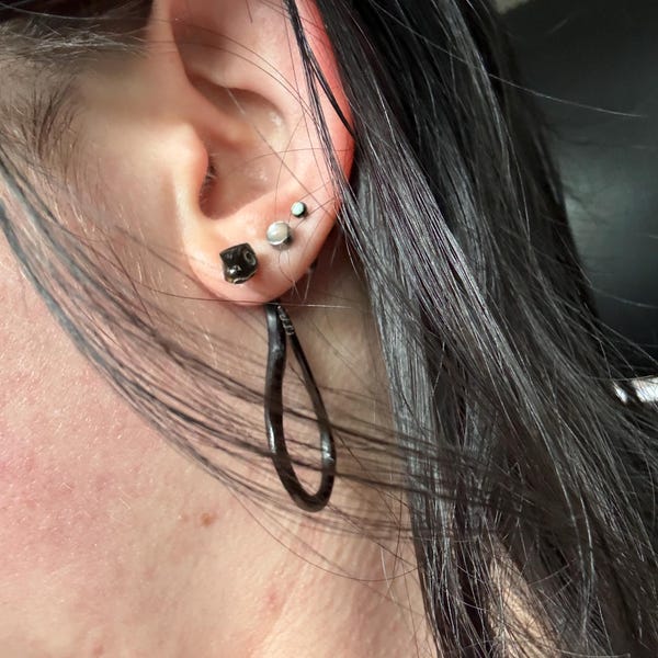 Black Spiral Ear Stretcher, Stretching Earlobes, Gauge Earrings, Gauge ...