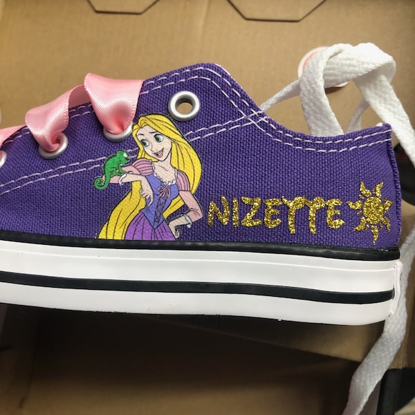 Rapunzel Tangled Princess Converse Kids and Adults - Etsy