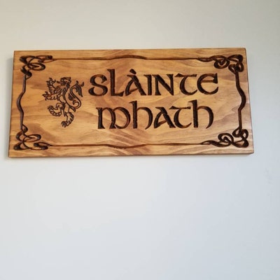Scotlandscottish Slainte Sign Slainte Mhath Gaelic Drinking ...