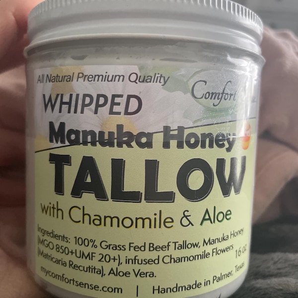 BEE POLLEN Manuka Honey & Bison Whipped Tallow Cream With 850+MGO ...