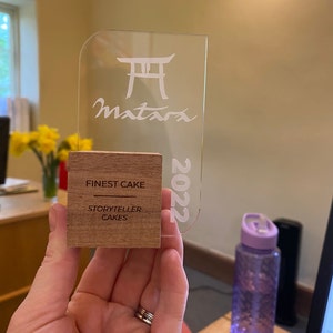 Wood and Slate PEAK Personalised Trophy Award Personalized - Etsy