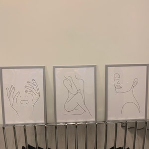 Set of 3 Line Drawing A4 A3 Art Print Poster Quote - Etsy