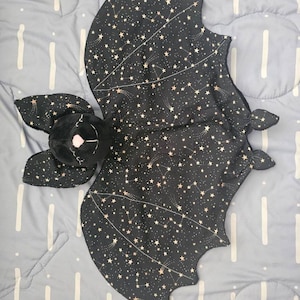 Baby Lovey Blanket, Bat Plush, Baby Bat Gift, Stars and Moon Nursery ...