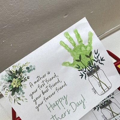 Printable Handprint Art I Love You Deerly Christmas Craft Instant ...