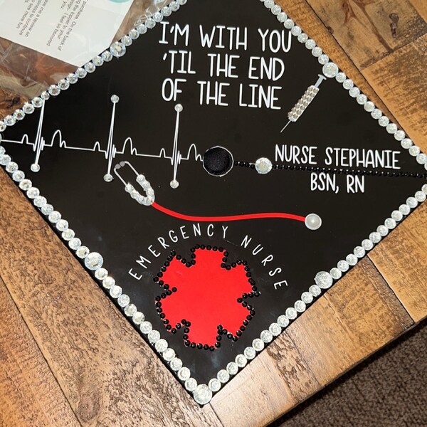 Custom "in Case of Emergency" Graduation Cap Topper, Nursing Graduation ...