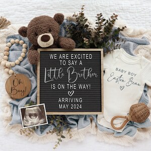 Baby Brother Digital Pregnancy Announcement, It's a Boy Gender Reveal ...