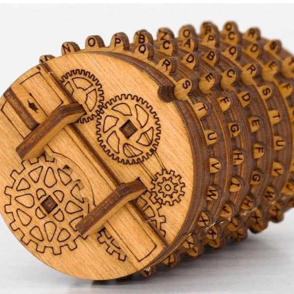 Kryptos - Cryptex Wooden Kit. Portable Puzzle Vault for Secret Messages ...