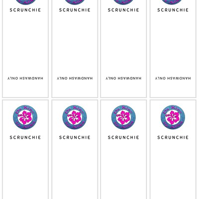 Printable Scrunchie Hang Tags Customizable Editable Canva Template - Etsy