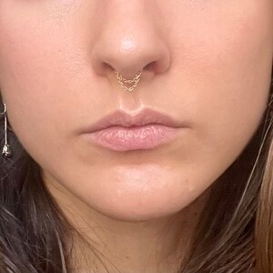 16G Threadless End Septum Chain/cartilage Earring/helix - Etsy