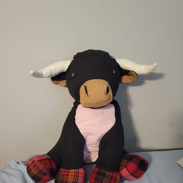 Angus the Highland Cow PDF Sewing Pattern 19" Plush Stuffed Animal Soft ...