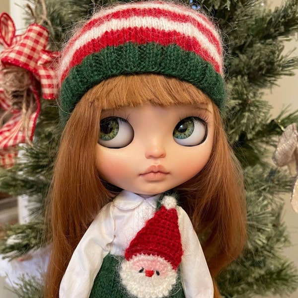 Blythe Winter Sweater With Heart Pattern in Dark Red and White Colors ...