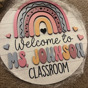 Home Sweet Classroom, Personalized Classroom Door Sign, 3D Teacher Sign ...