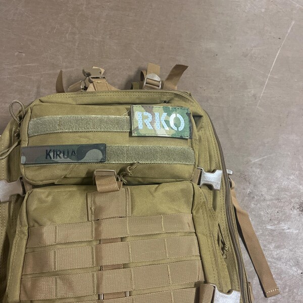 Union Jack Flag With Three Text Lines Custom Your Own Text Lasercut Patch Customized IR Combat ...