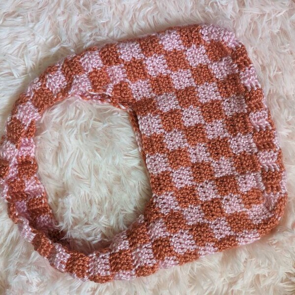 Crochet Checkerboard Bag Pattern PDF With VIDEO Link and Tuturial Guide ...