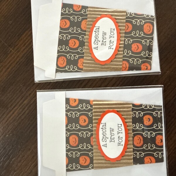 Coffee Cup Gift Card Holder, Halloween Gift Card Holder, Halloween Gift ...