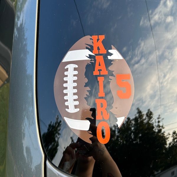Football Decal | Football Player Decal | Personalized Football ...