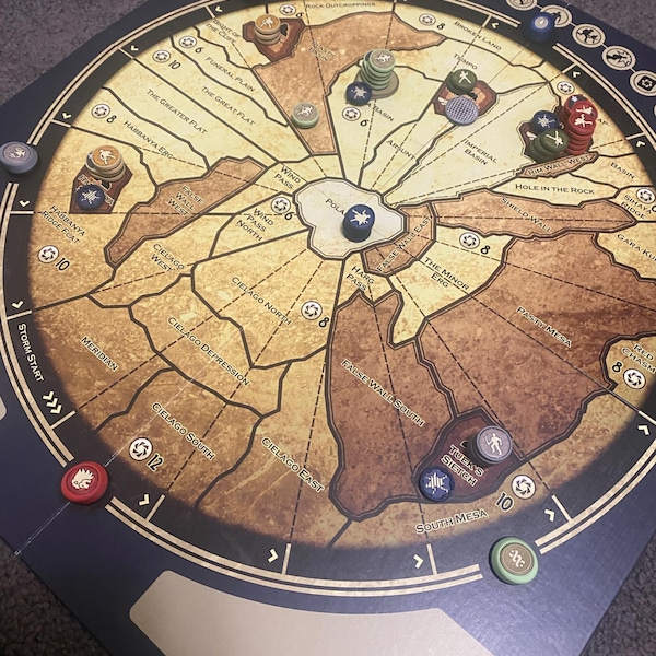 Colored 3D Game Board for Dune: A Game of Conquest, Diplomacy and ...