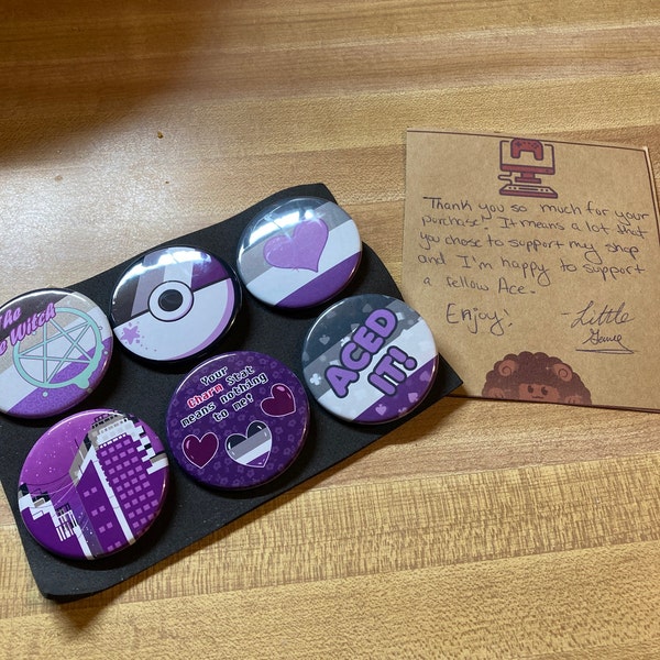 Ace Pride Buttons, 1 3/4 Inch 44mm Pin Back Buttons , Asexual Pin Badge ...