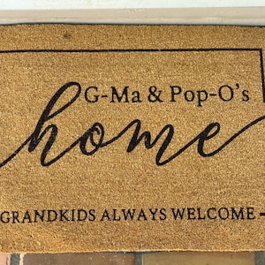 Sign Language, ASL Gift, Personalized Doormat, Custom Door Mat, Last ...