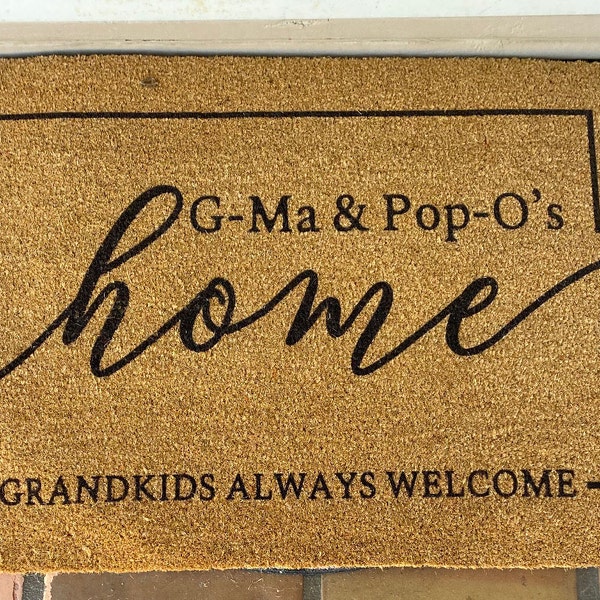 Sign Language, ASL Gift, Personalized Doormat, Custom Door Mat, Last ...