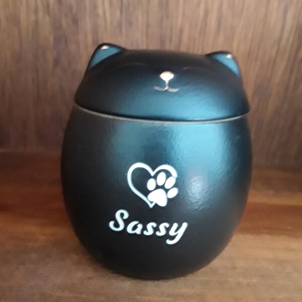 Custom Name Urn,custom Cat Urn With Engraved Name,personalized Pet Urns ...